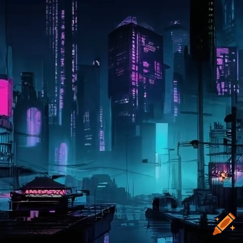 Cyberpunk cityscape inspired by blade runner on Craiyon