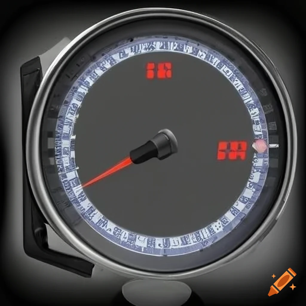 Speedometer with digital readout displaying number 59 and 'Sect!on ...