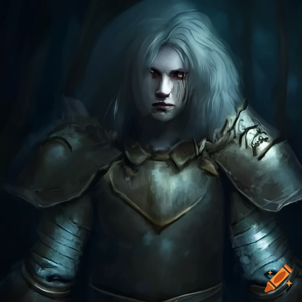 Detailed and accurate depiction of a 27-year-old pale human warrior in ...