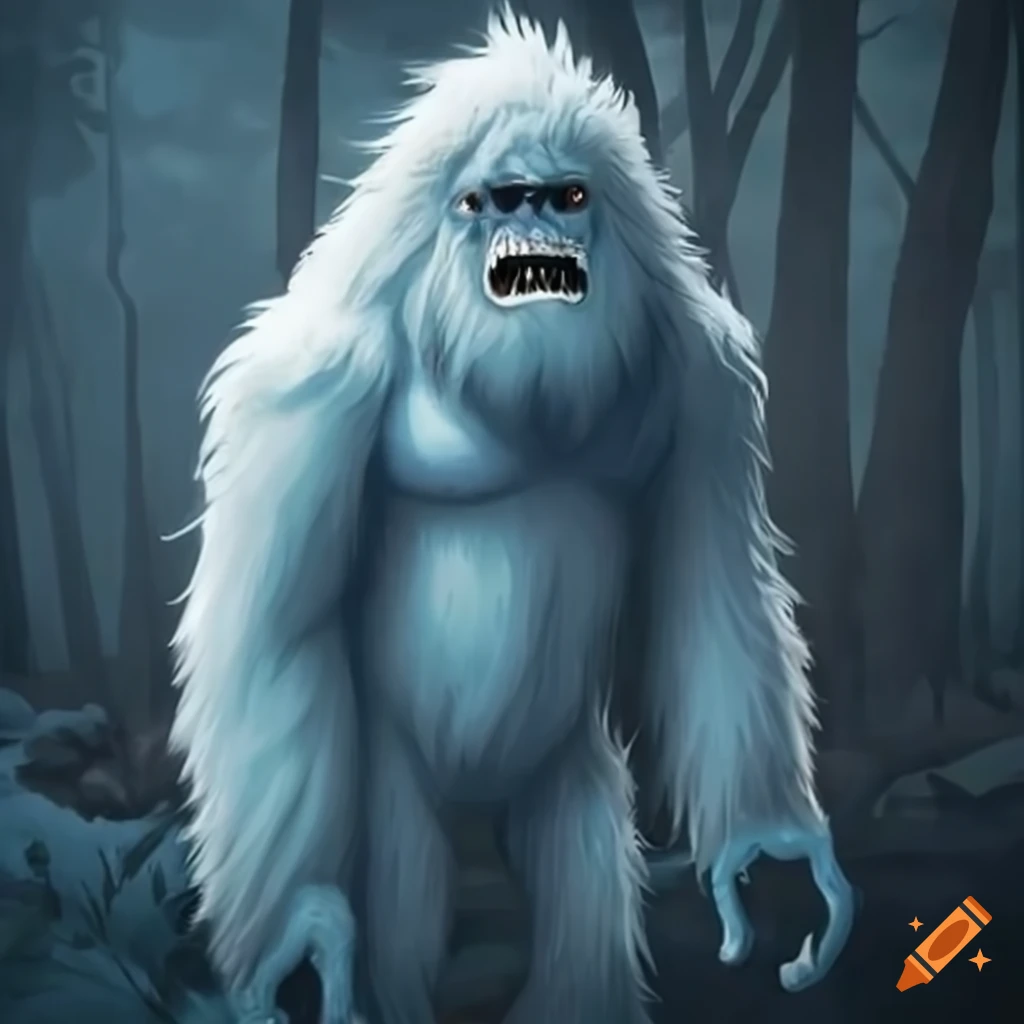 Yeti mythical creature on Craiyon