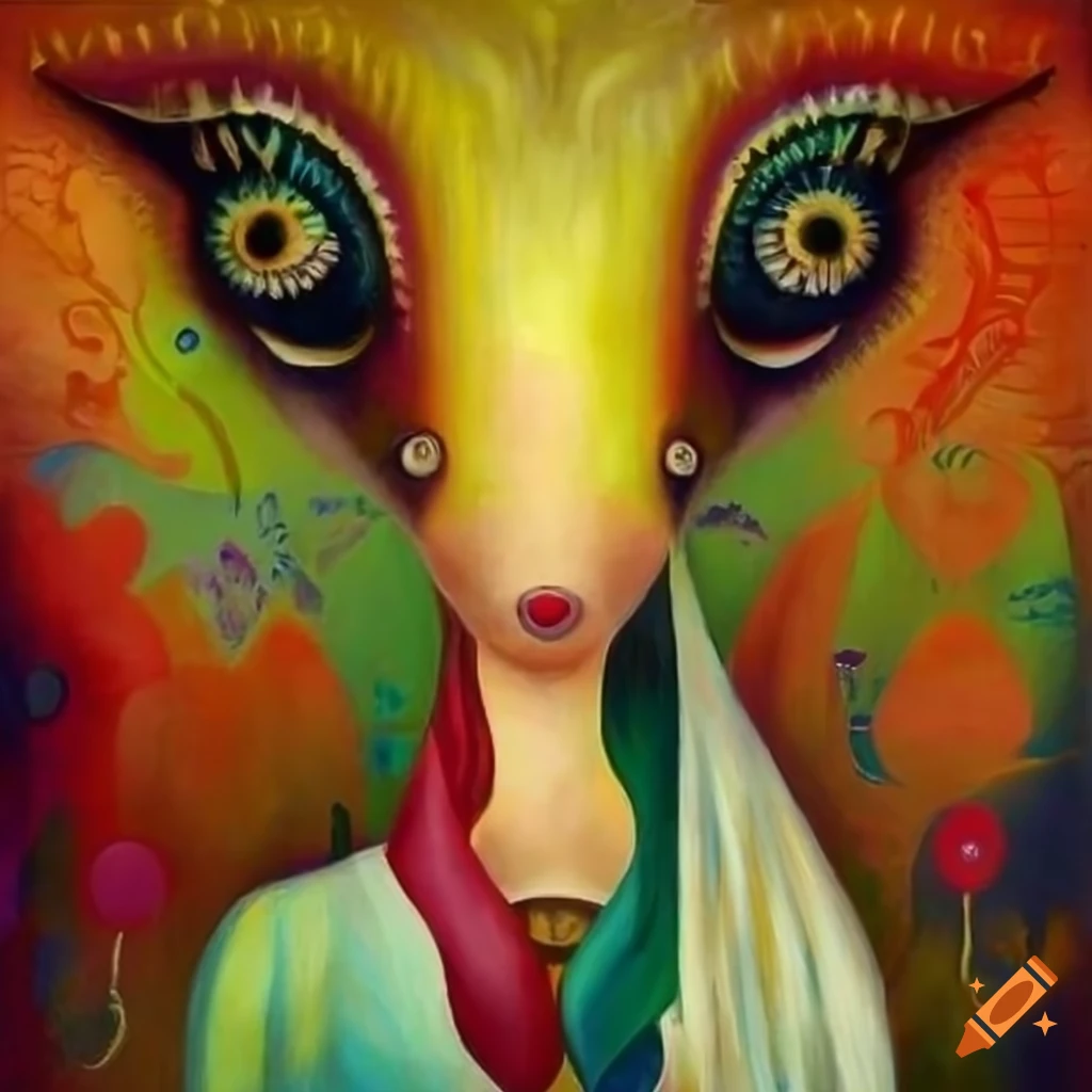 Surreal and weird painting on Craiyon