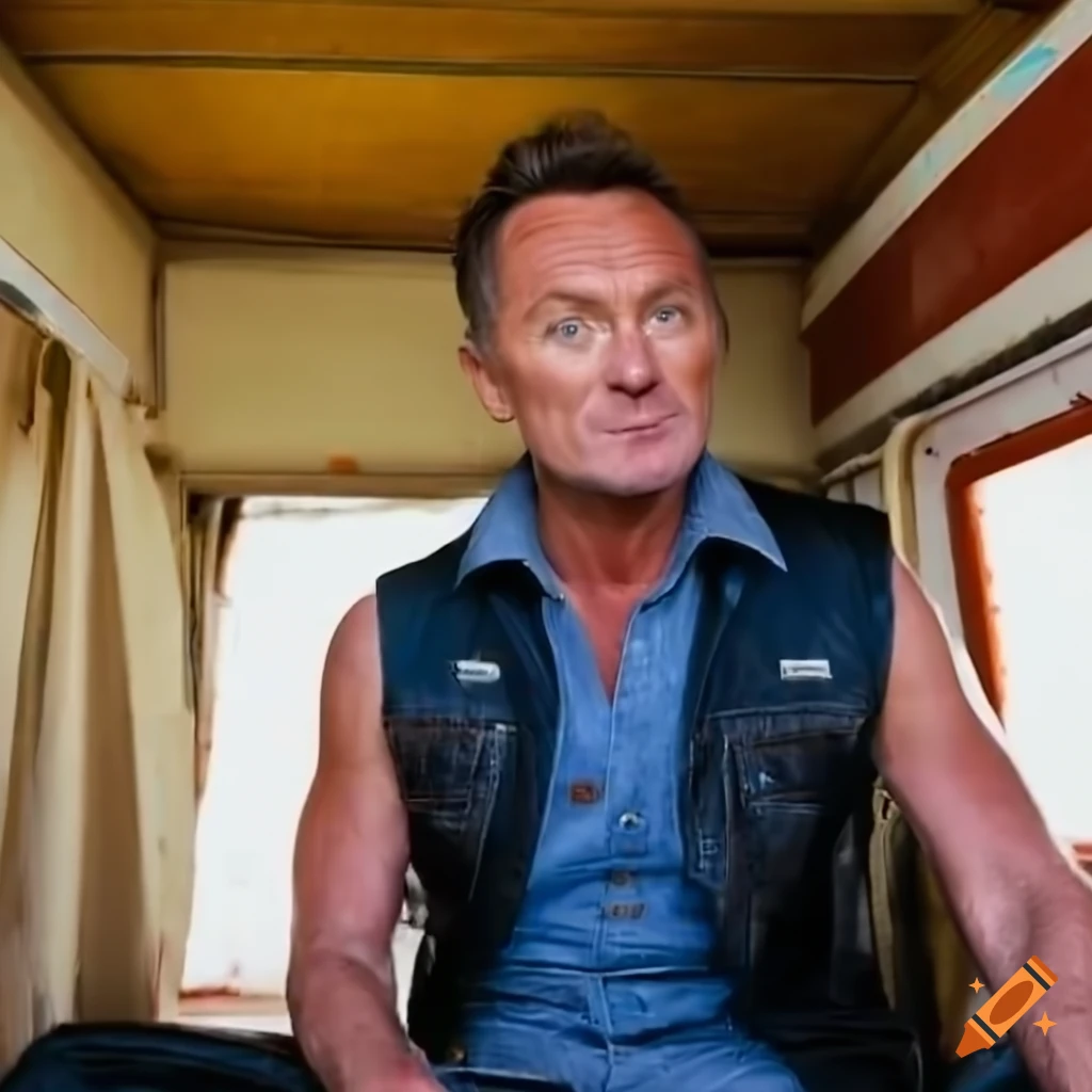 Photorealistic portrait of a young man in outlaw biker style on Craiyon