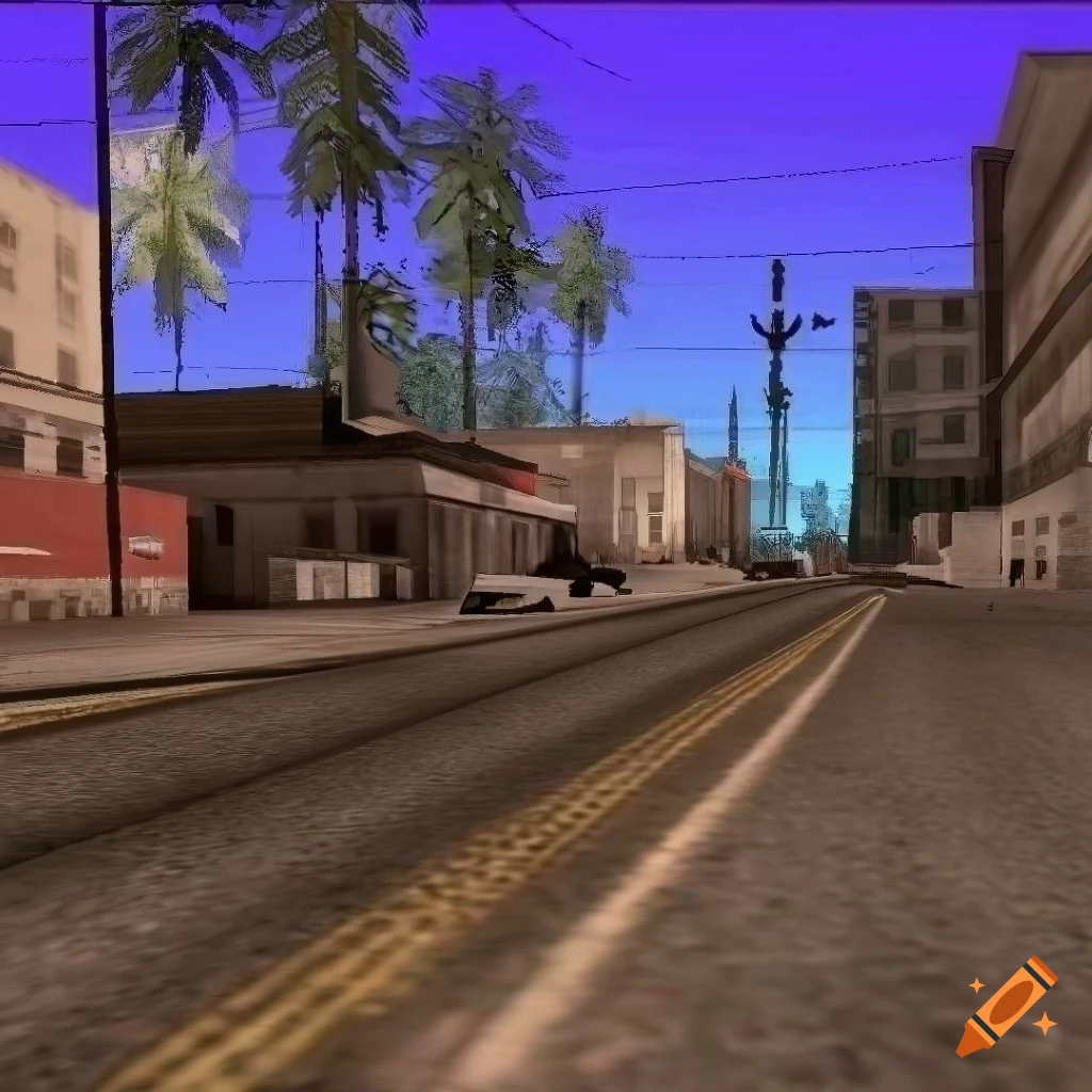 City streets of los santos from gta san andreas on Craiyon