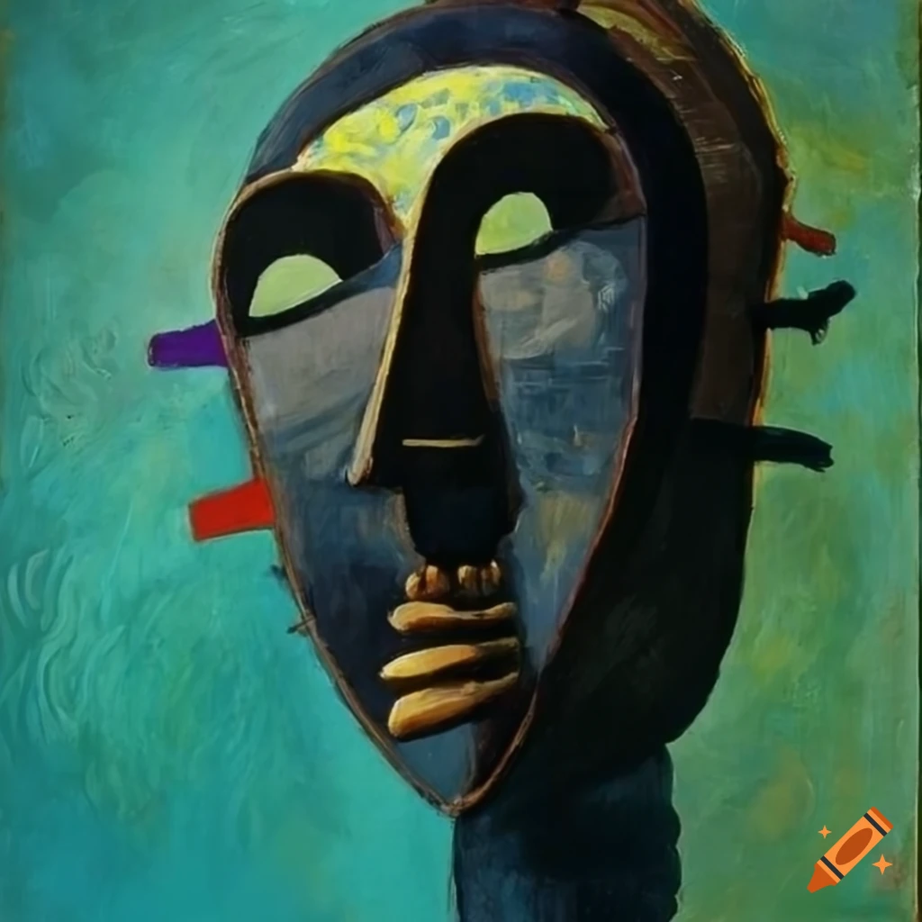 African mask with big teeth inspired by various artists on Craiyon