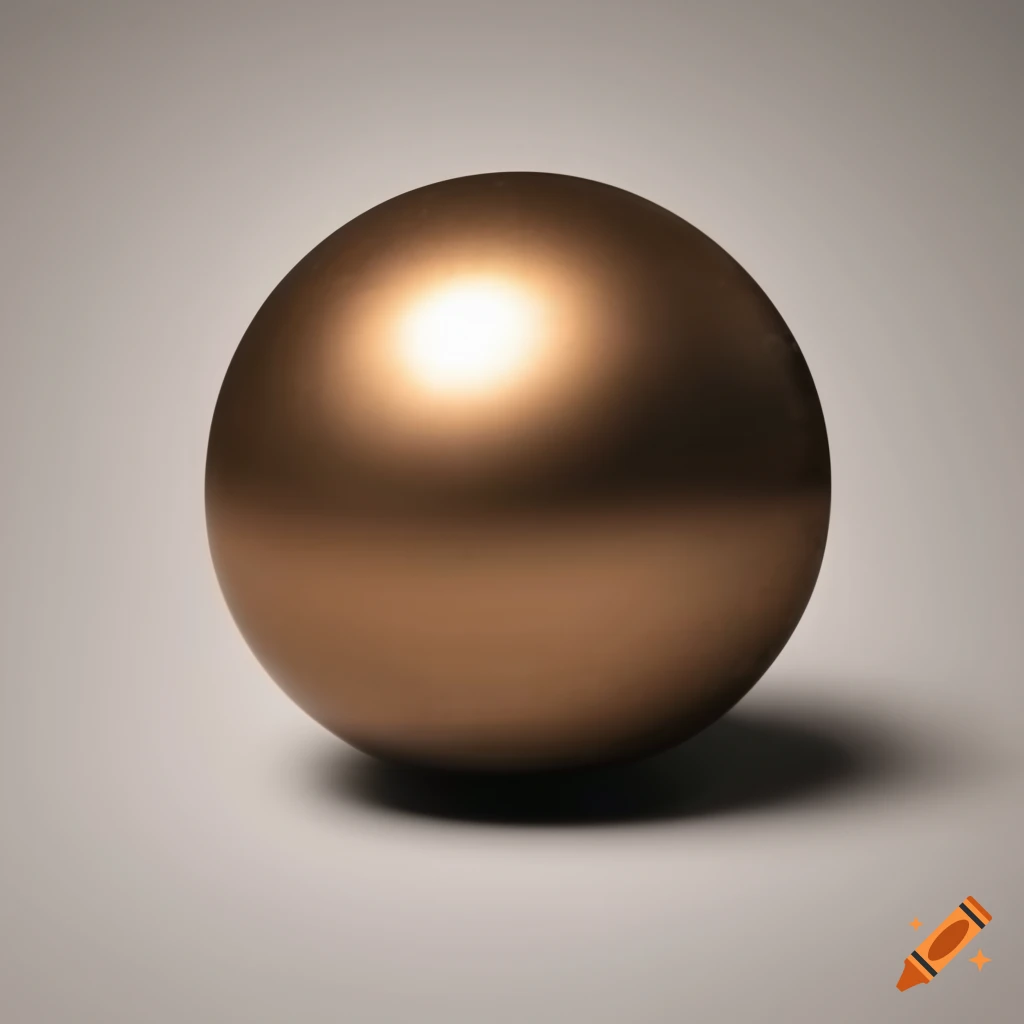 Dull bronze sphere on Craiyon