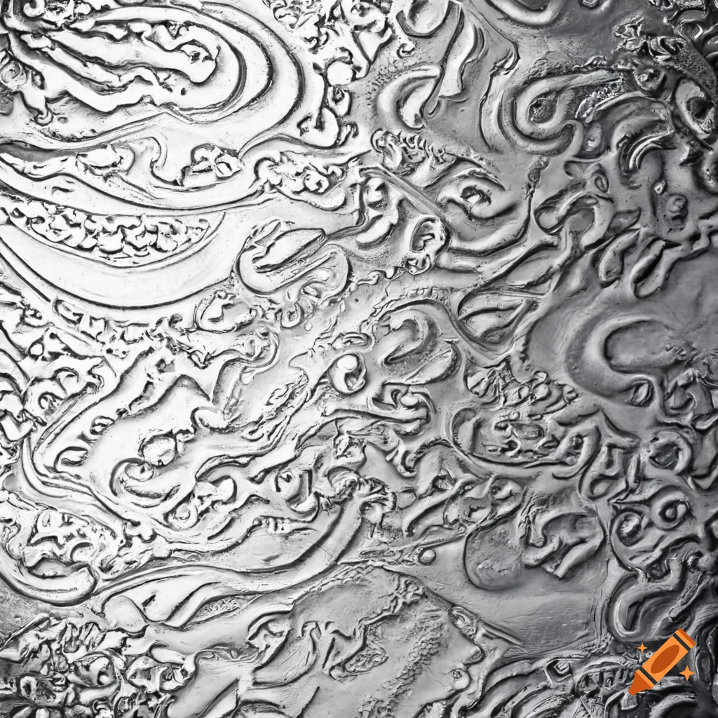 Silver engraved texture on Craiyon