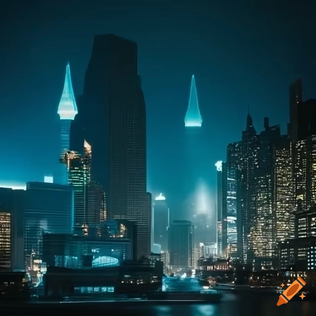 Blade runner 2049 inspired futuristic cityscape on Craiyon