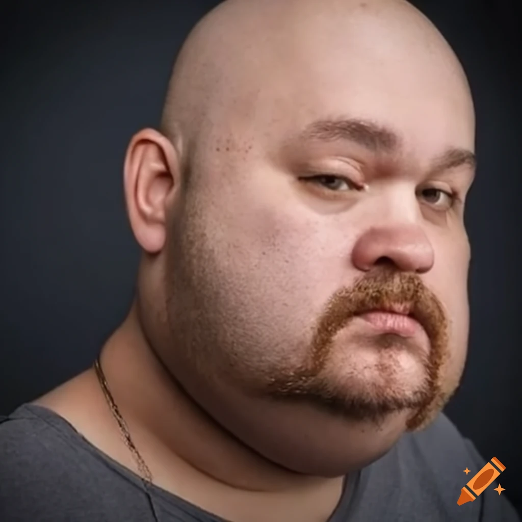 Overweight bald man with a beard on Craiyon