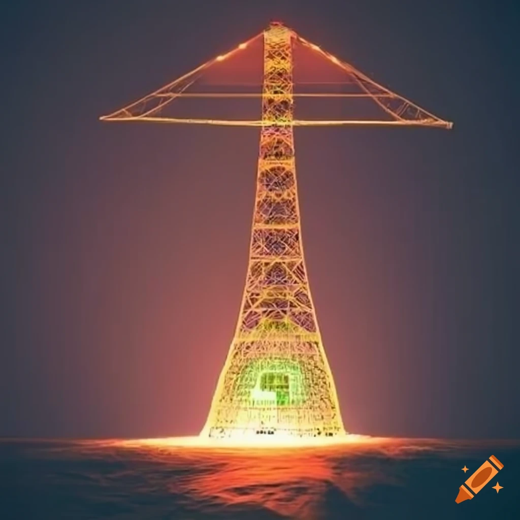 Electric pyramid on Craiyon