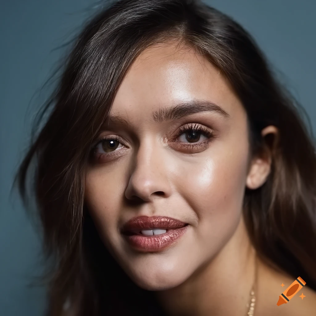 Close-up detailed portrait of a captivating 45-year-old woman with ...