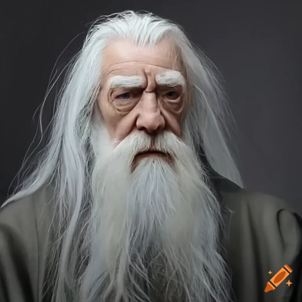 Solo white guru resembling characters like Anorak, Gandalf, or ...