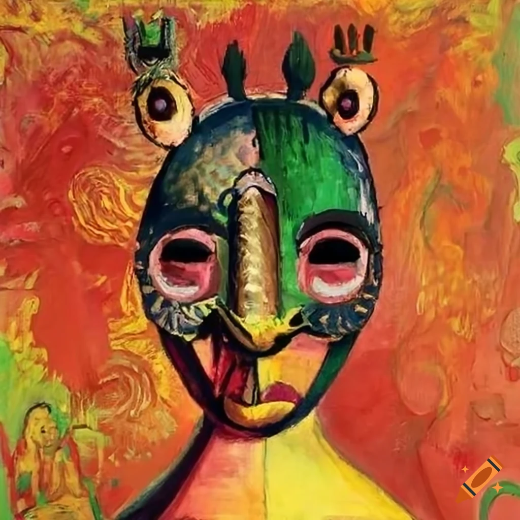 Two boys dancing in a strange colorful occultic field with African ...