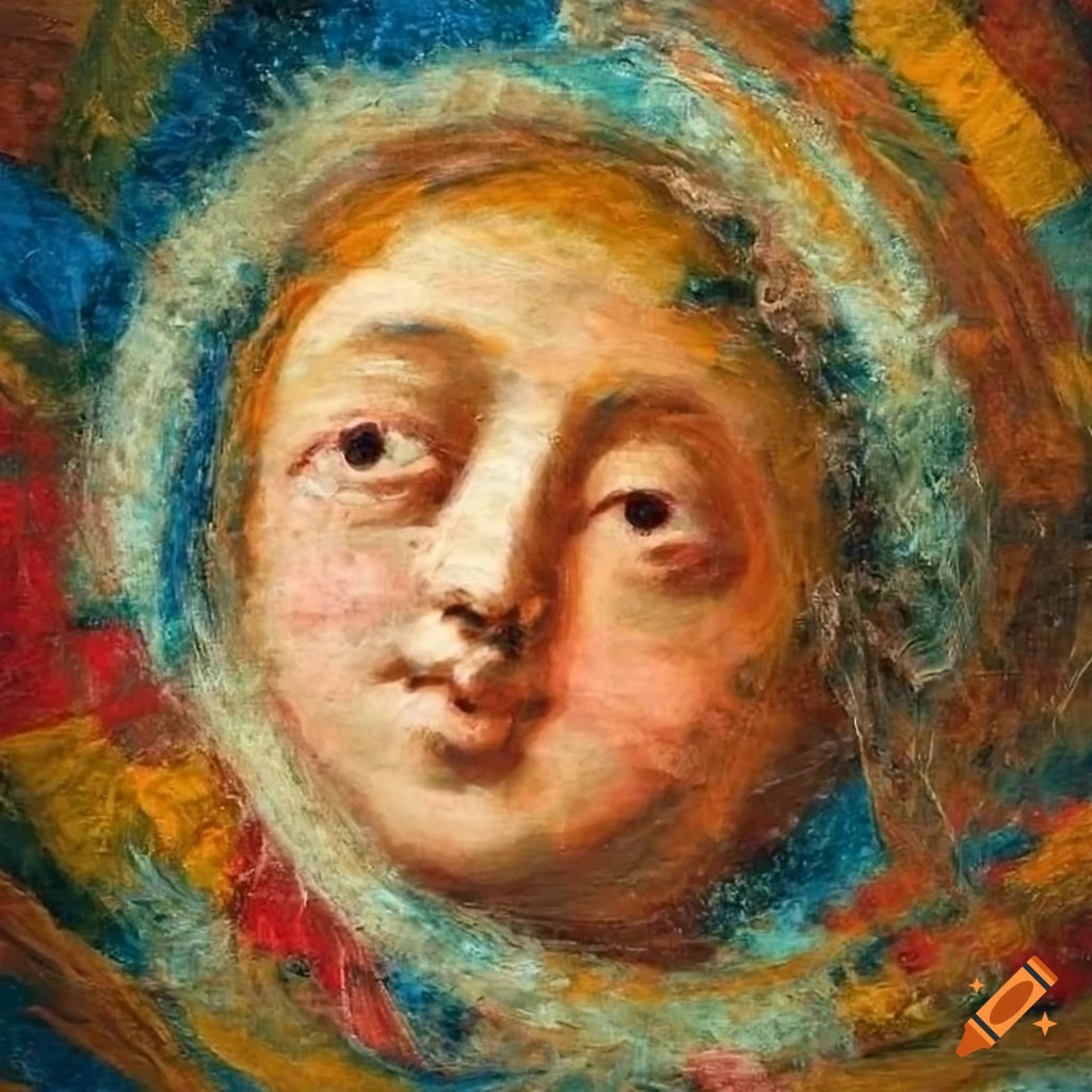 Exquisite 17th century style oil painting depicting anguish and emotive ...