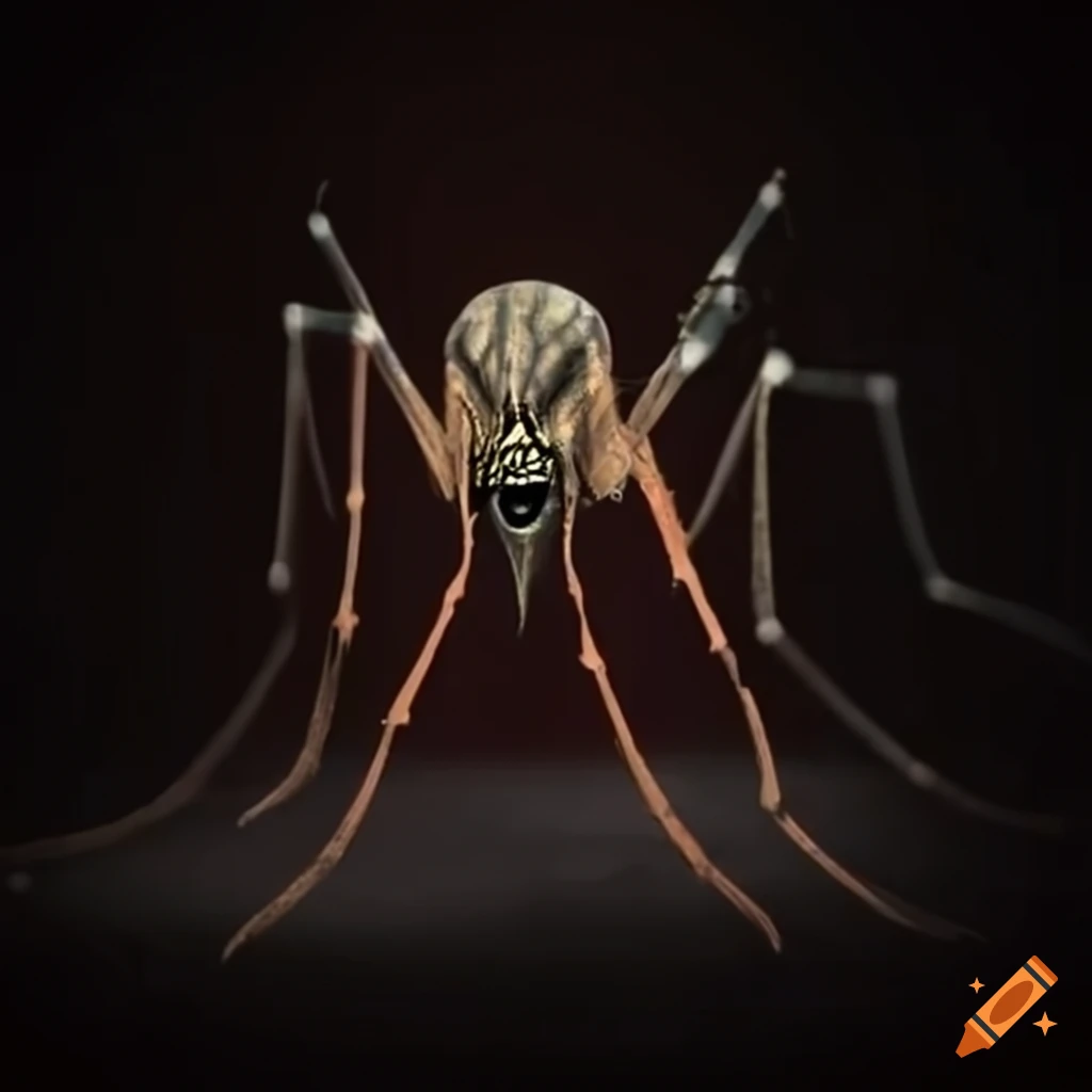 Scary and spooky mosquito with full body image on Craiyon