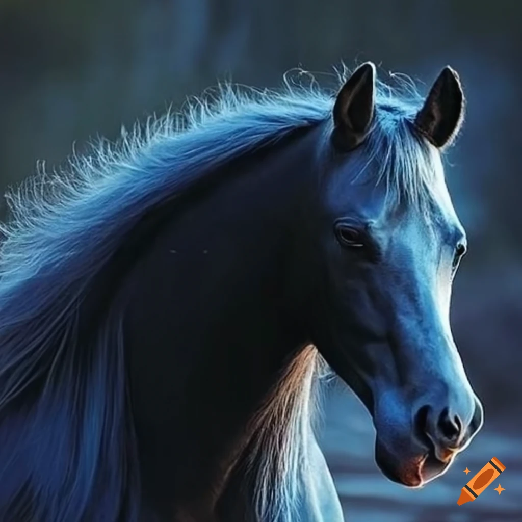 Caballo azul on Craiyon