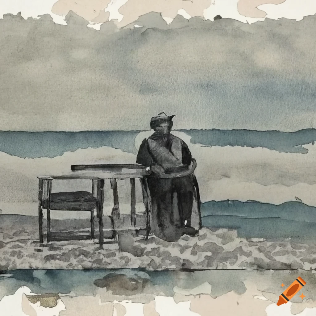 Sea merchant sitting on a red chair on a boat surrounded by sacks of ...