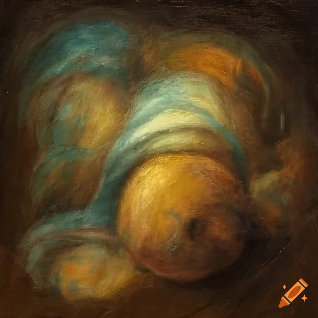 Exquisite 17th century style abstract oil painting representing life finds a way on Craiyon