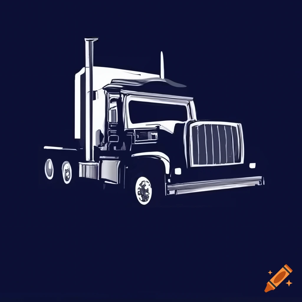 Vector design of truck, engine, and road with speed and strength ...