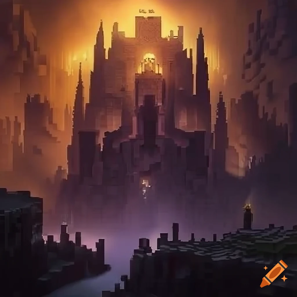 Minecraft fantasy scene on Craiyon