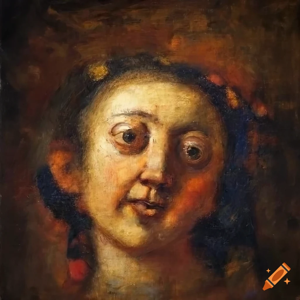Exquisite 17th century style oil painting depicting anguish with ...