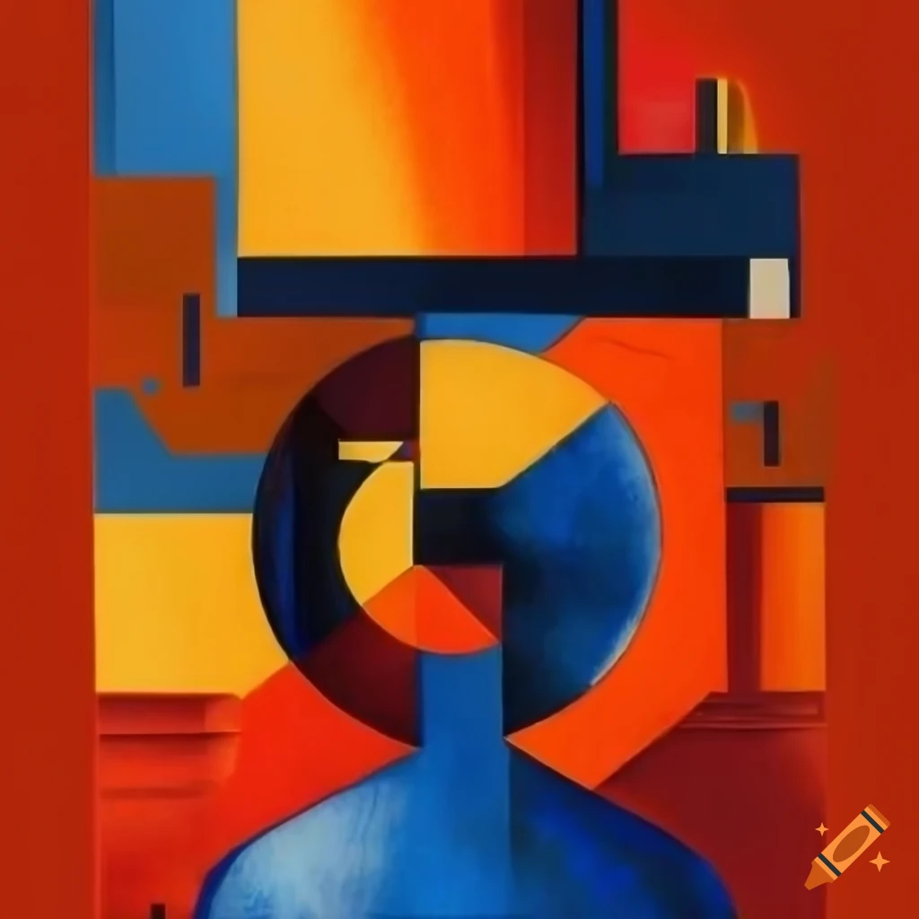 Artwork in the style of constructivism and futurism on Craiyon