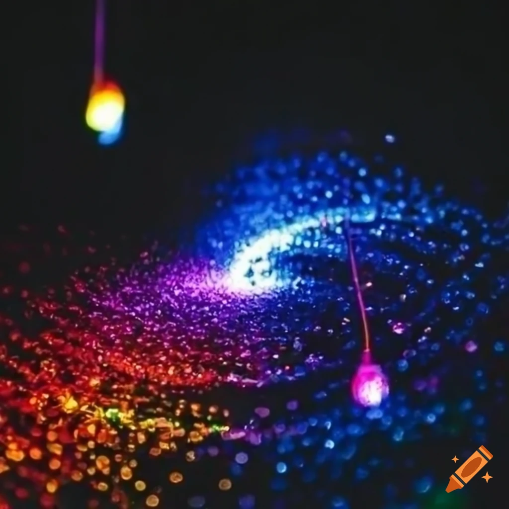 Colorful drop creating an explosion of colors in a beautifully captured ...