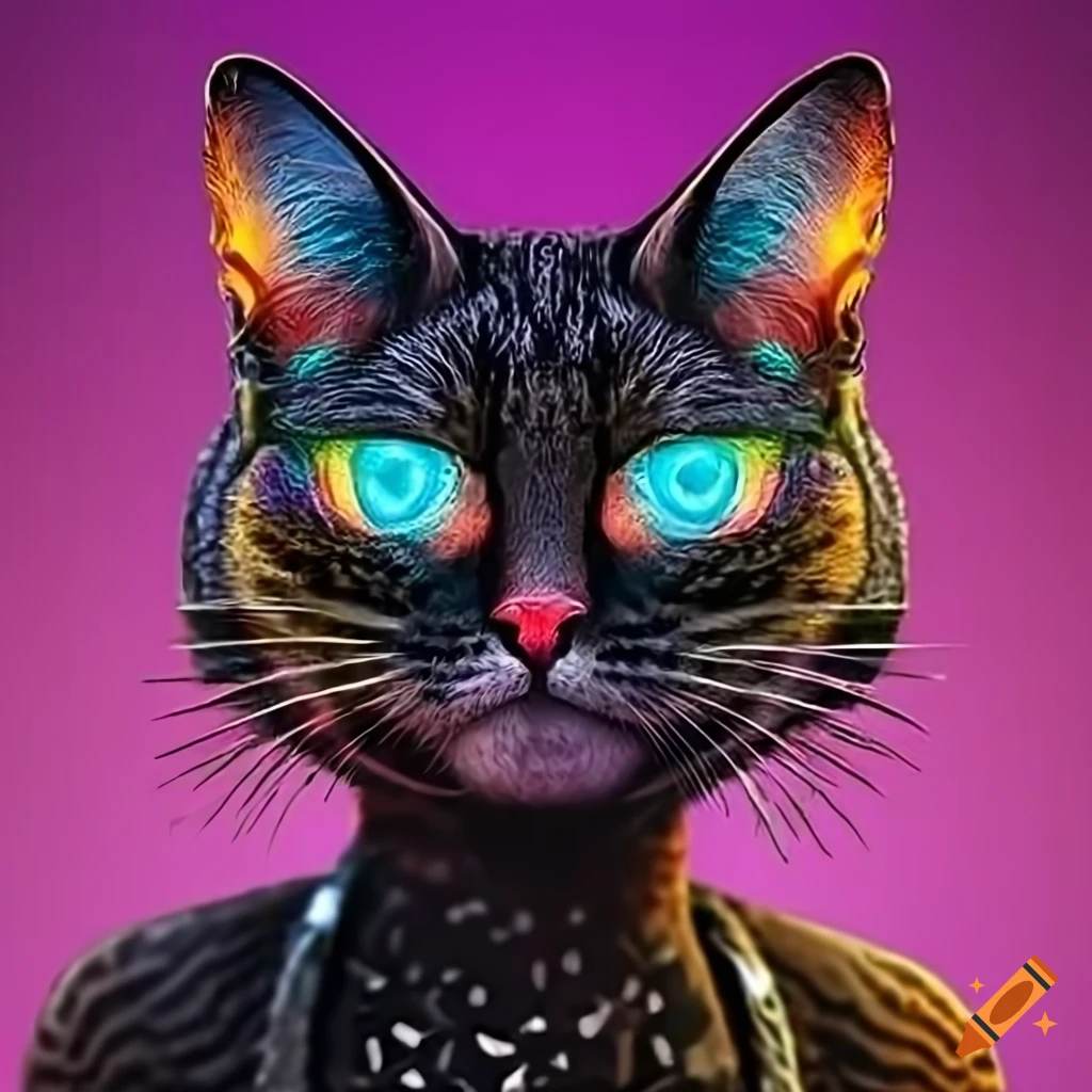 Nft cat artwork on Craiyon