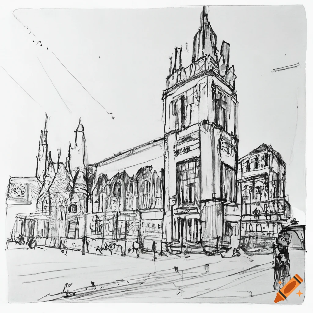 Create one drawing using using linear perspective and atmospheric ...