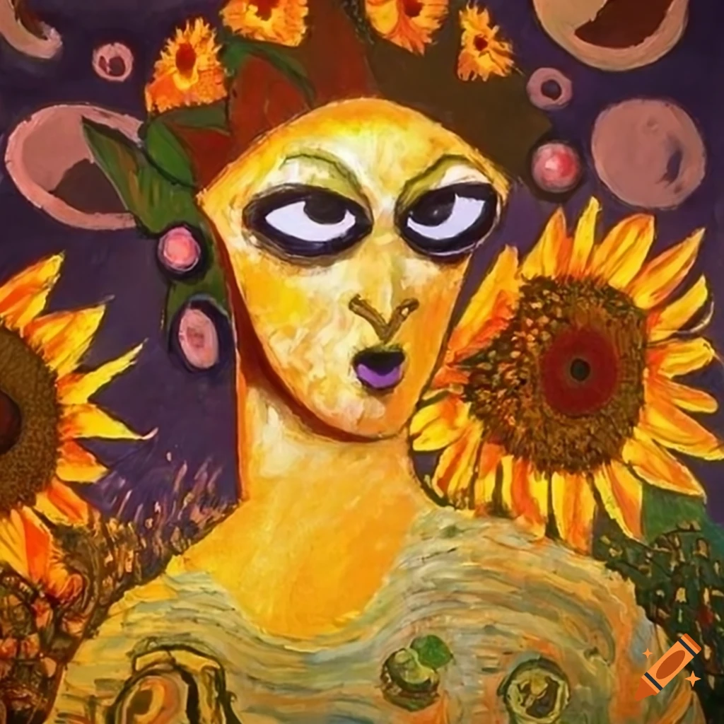 Beautiful witch gracefully dancing with moon and aliens in field of ...