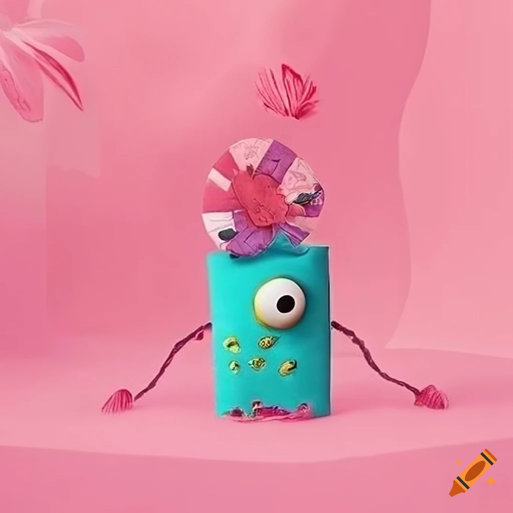 Posh wrapping paper monster on Craiyon