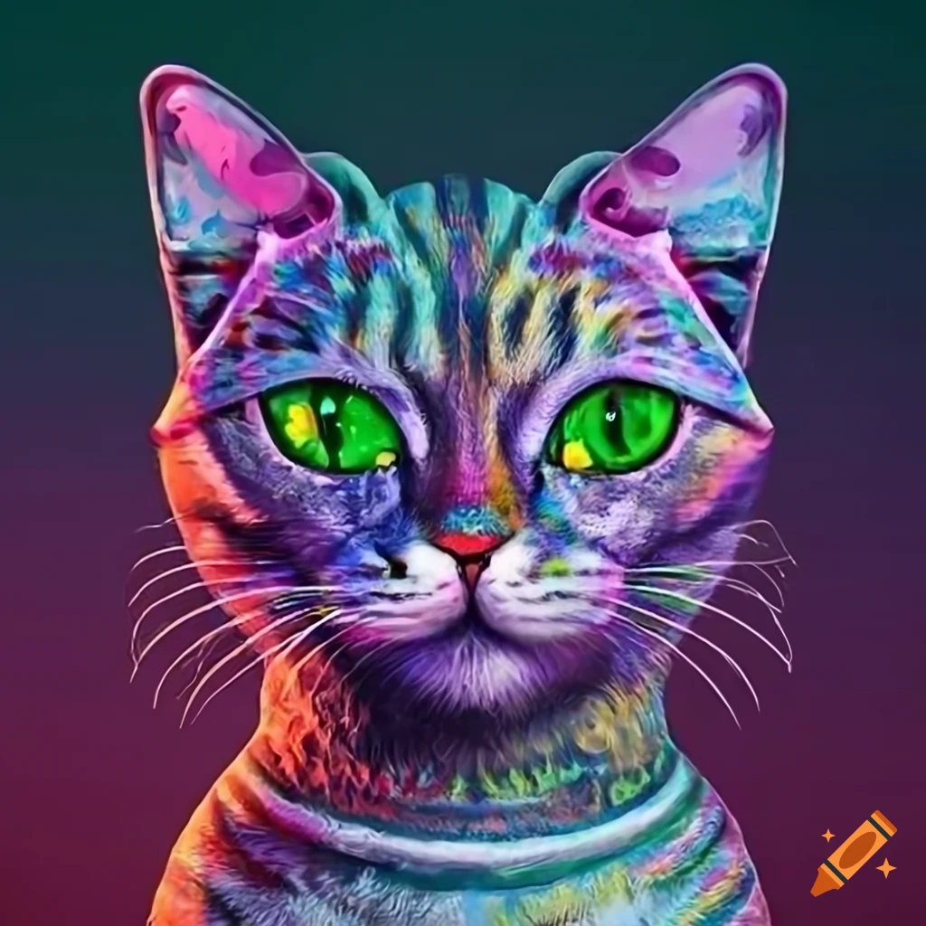 Nft cat artwork on Craiyon