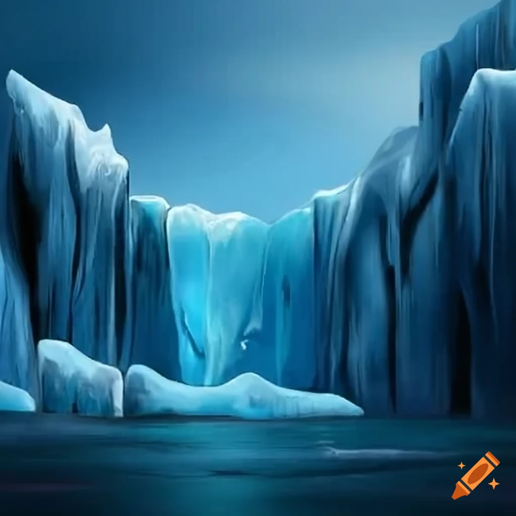 Ice wall drawing on Craiyon