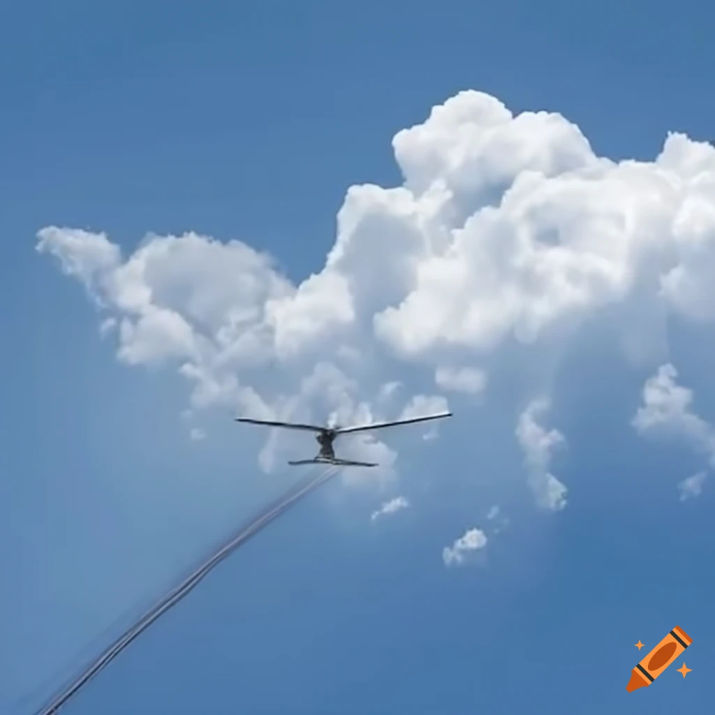Texas sky with cloud-seeding trails forming patterns like tic-tac-toe ...