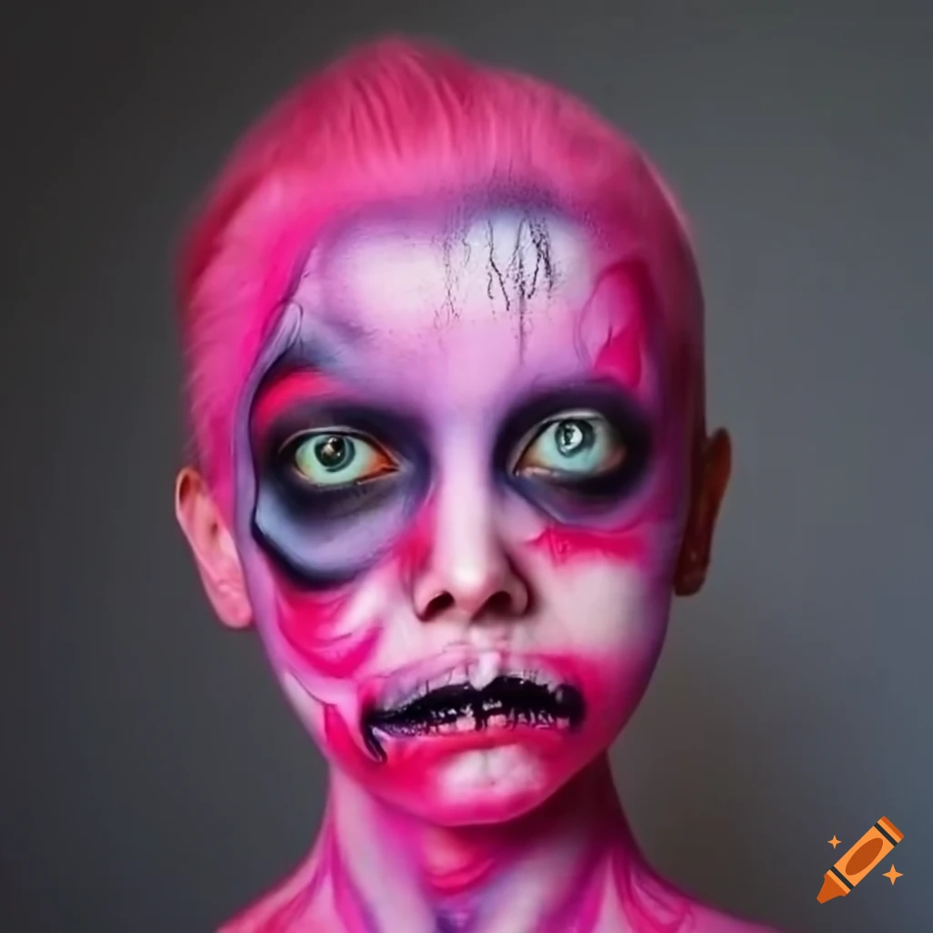 Out of this world pink alien with bright eyes and wings on Craiyon