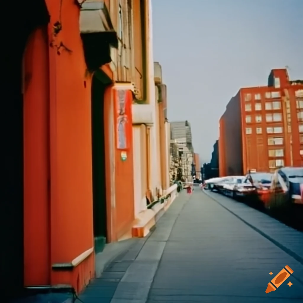 City view in the 2000s under a bright midday sun on Craiyon