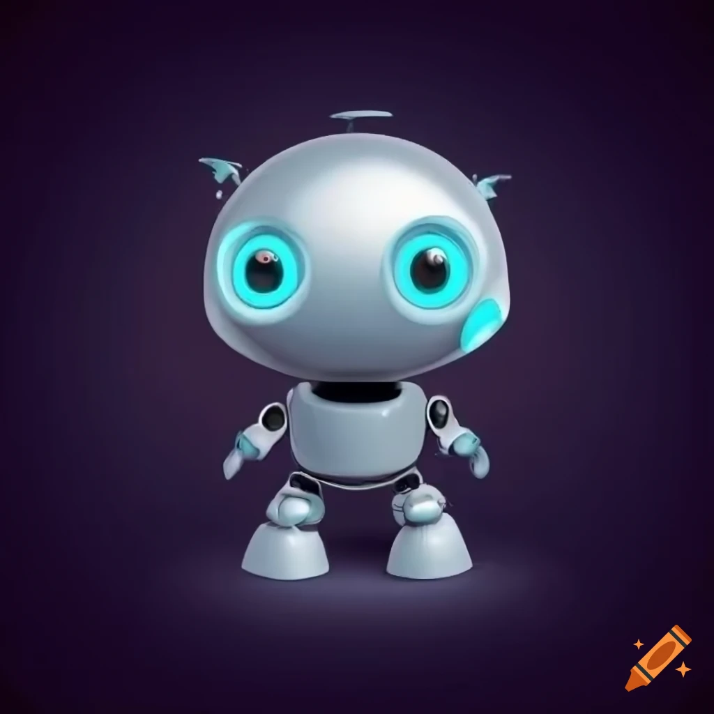 Cute 3D robot avatar on Craiyon