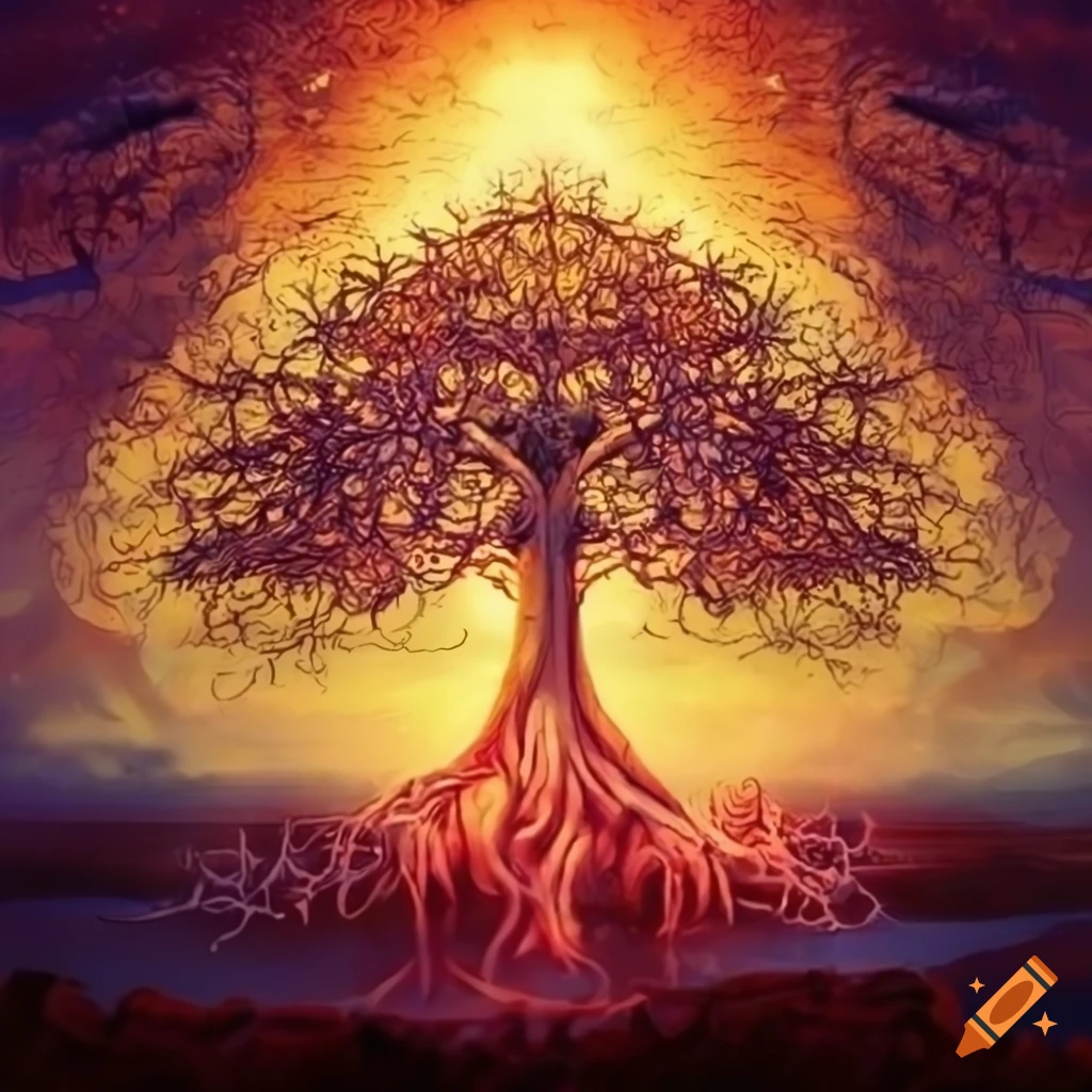 Tree of life representing the quote "no tree can grow to heaven unless ...