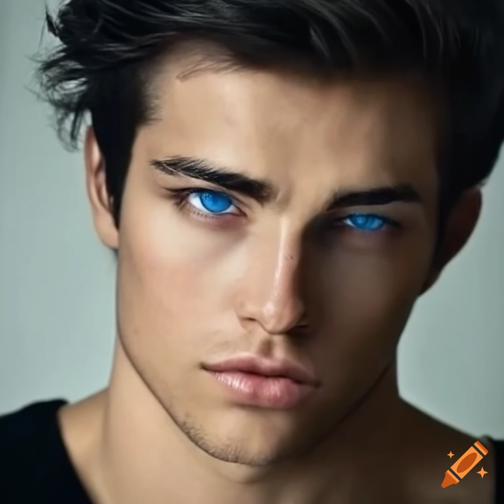 Man with defined features like sharp jawline, highset cheekbones, and ...