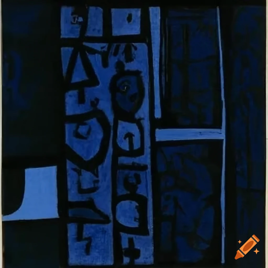 Pablo Picasso's painting of a hotel room with indigo and black interior ...