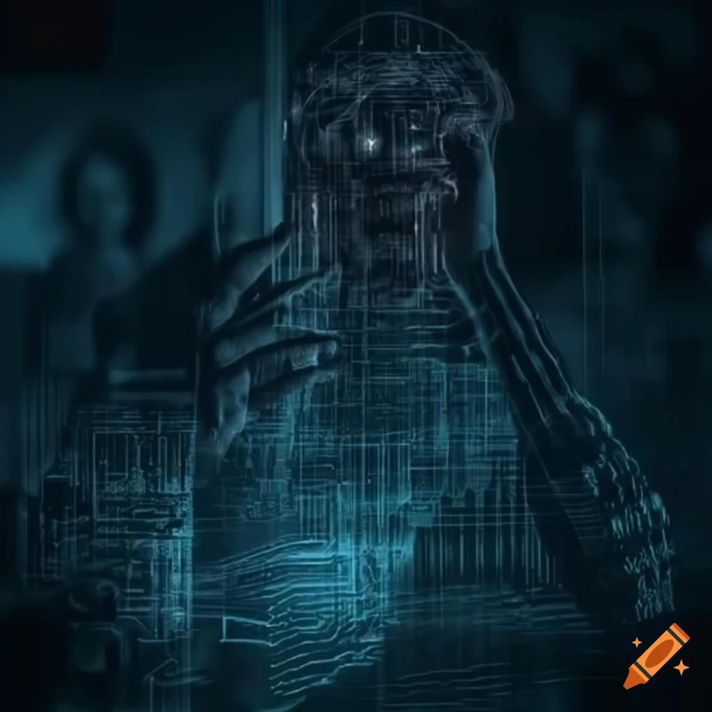 Realistic image showing a screen with programming code sequences for algorithms and artificial ...