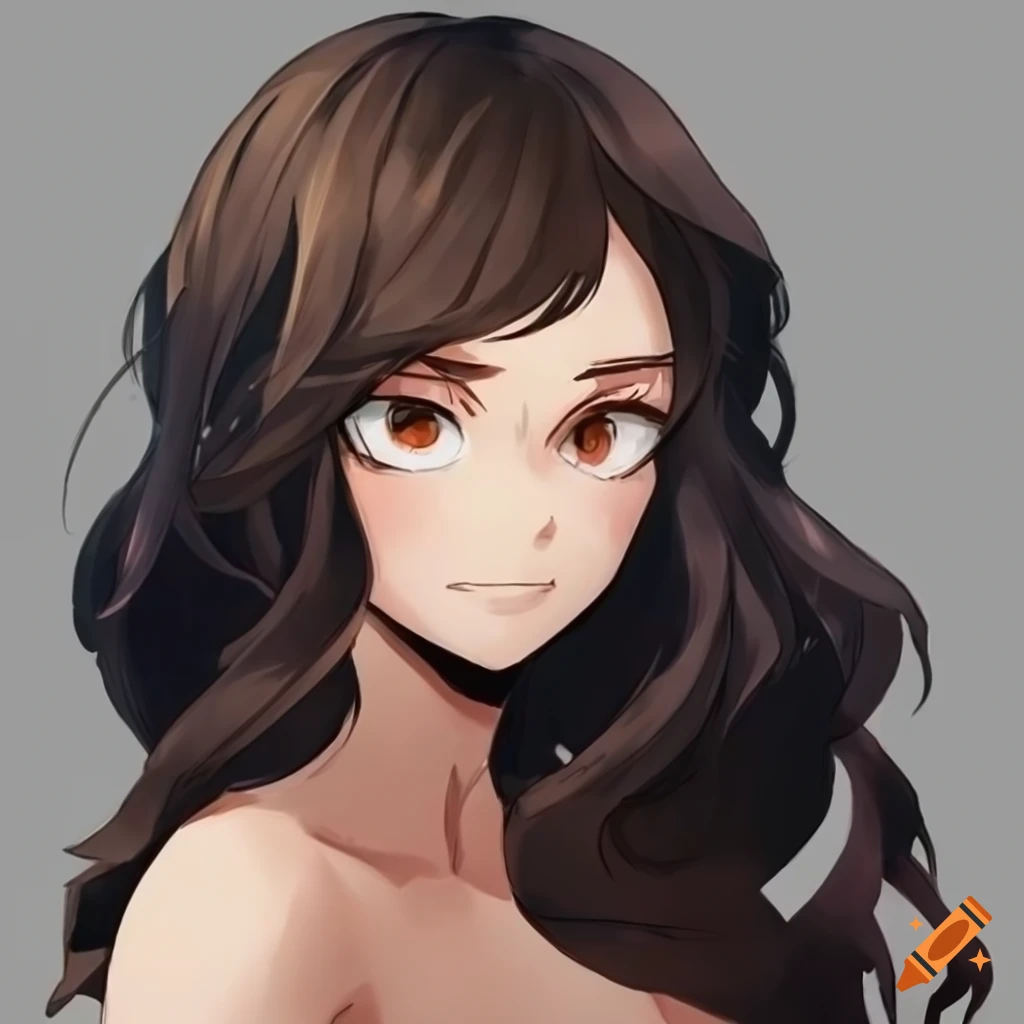 Character with tan skin, brown eyes, and long wavy dark hair inspired ...