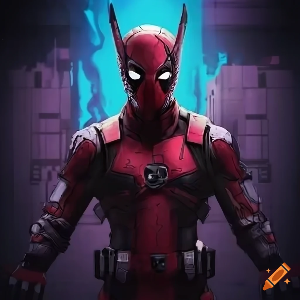 Impressionist-style marvel character portrait of a cyberpunk hero in ...