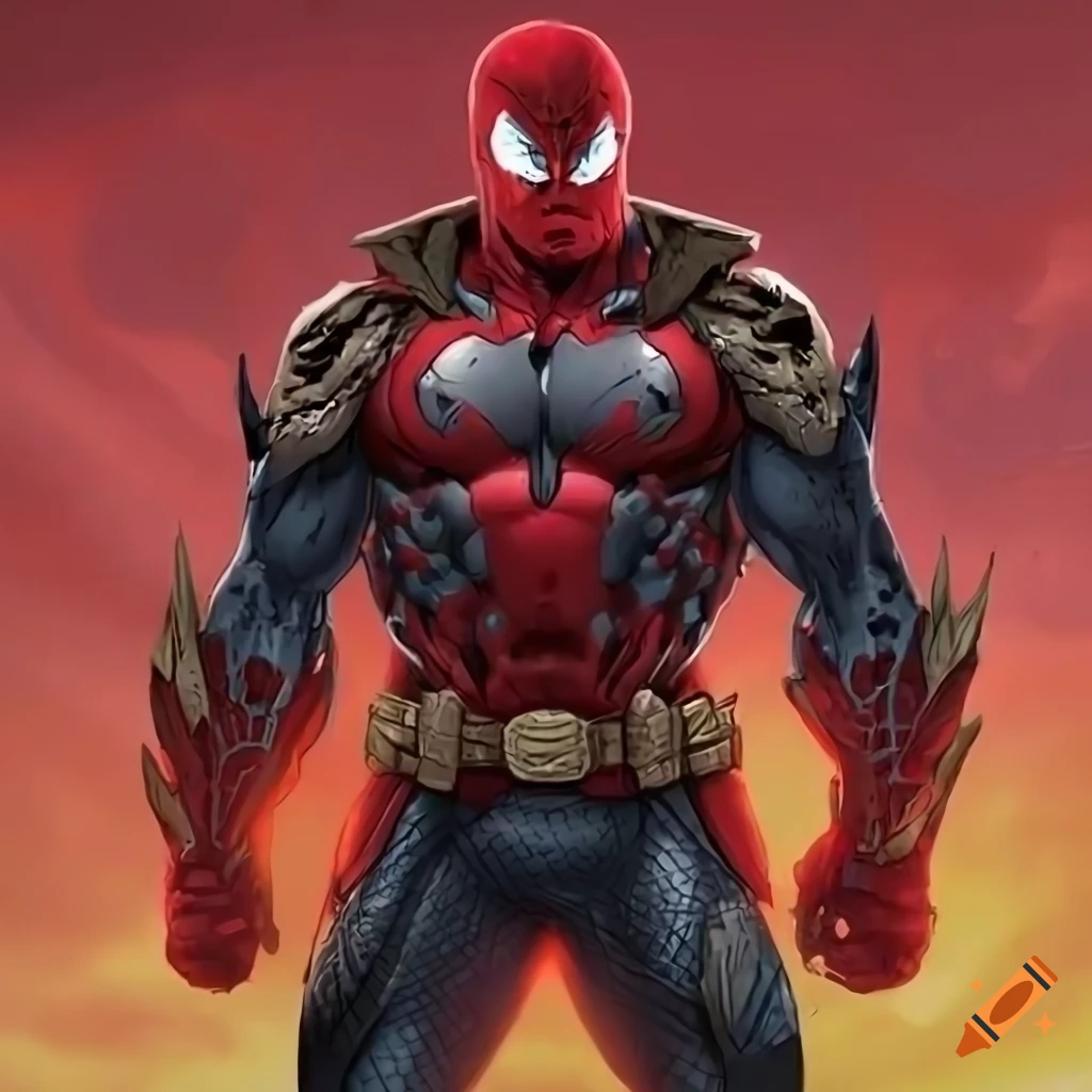 Oc mutant superhero in red skin with homelander and anime superhero ...