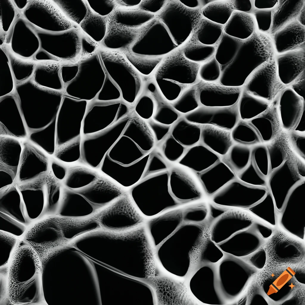 High contrast black and white cell pattern on Craiyon