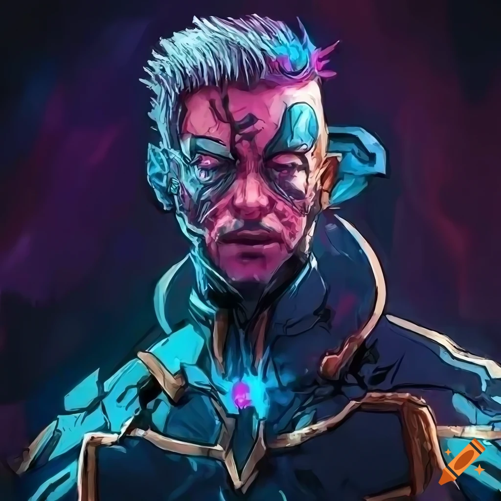 Marvel character in cyberpunk armor inspired by Venom, Homelander, and ...