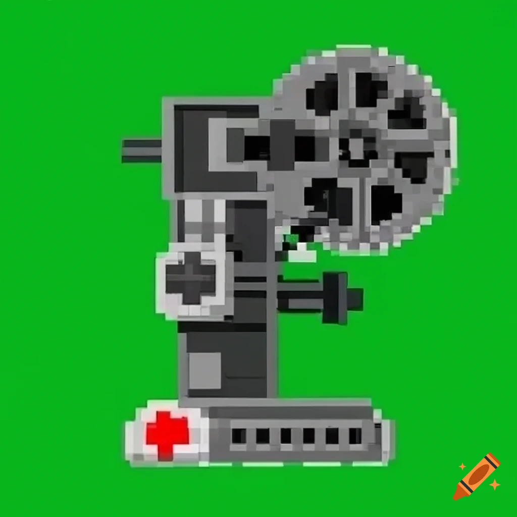 1930s film projector retro NES game 8bit sprite on Craiyon
