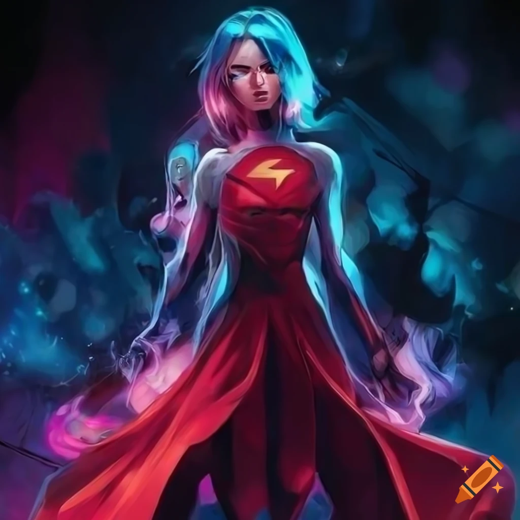 Iconic comic artwork of a powerful superhero in vibrant colors and ...