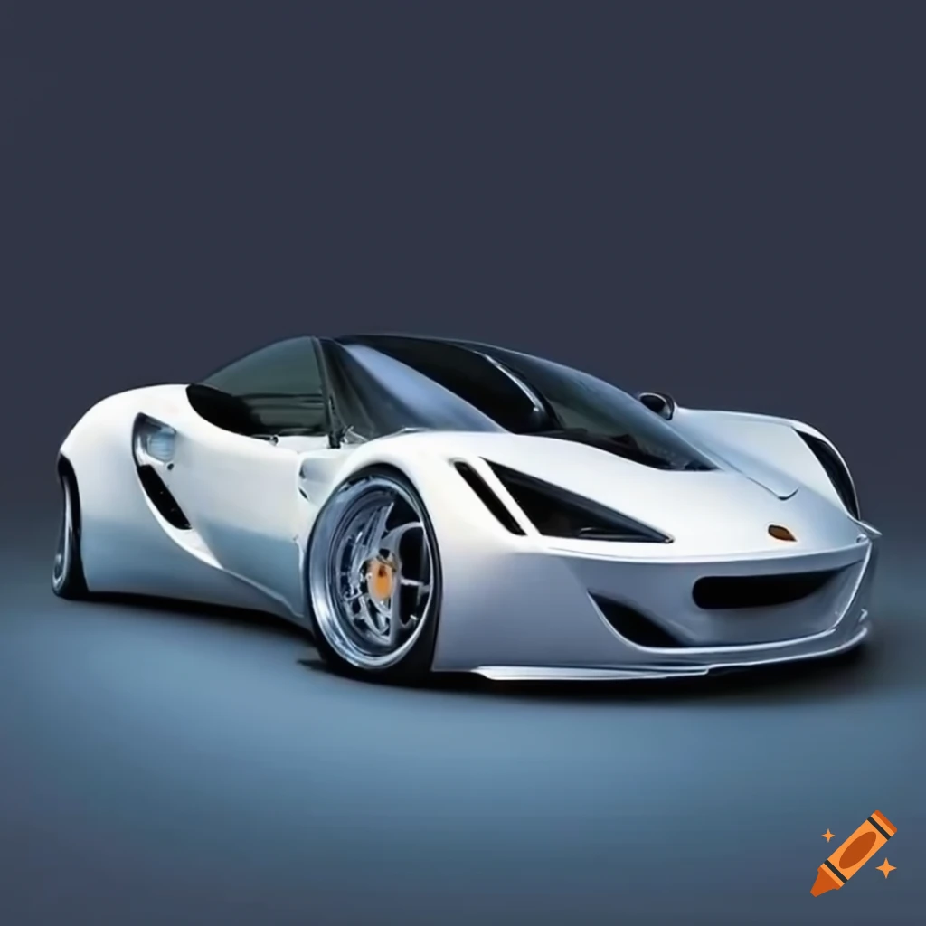 Sleek white sports car inspired by Lotus, Tesla, and Maserati Chubasco ...