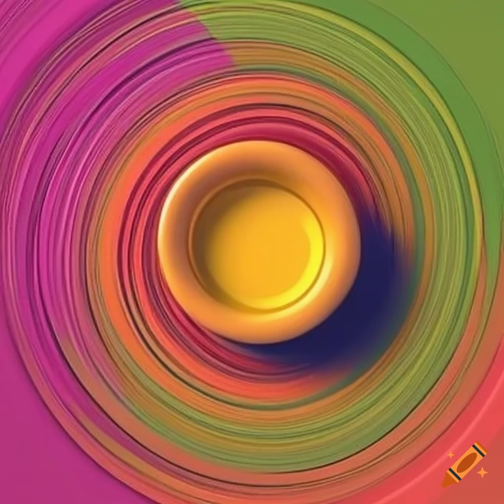 Round shapes in orange, pink, yellow, and red with a motivational vibe ...