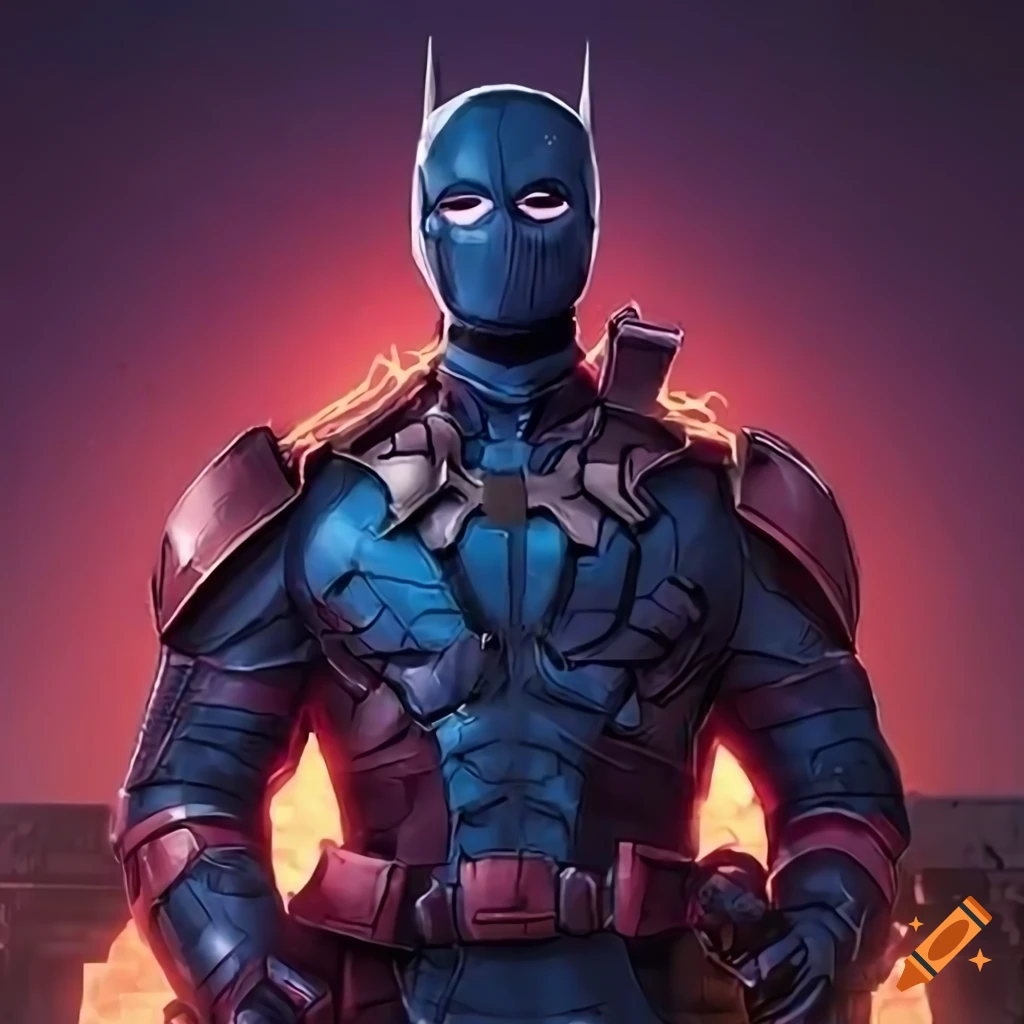 Impressionist-style marvel character portrait with cyberpunk hero and ...